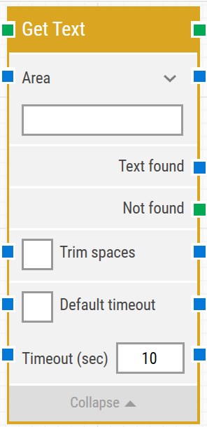 Get Text | Green Screen Building Blocks | Leapwork Documentation